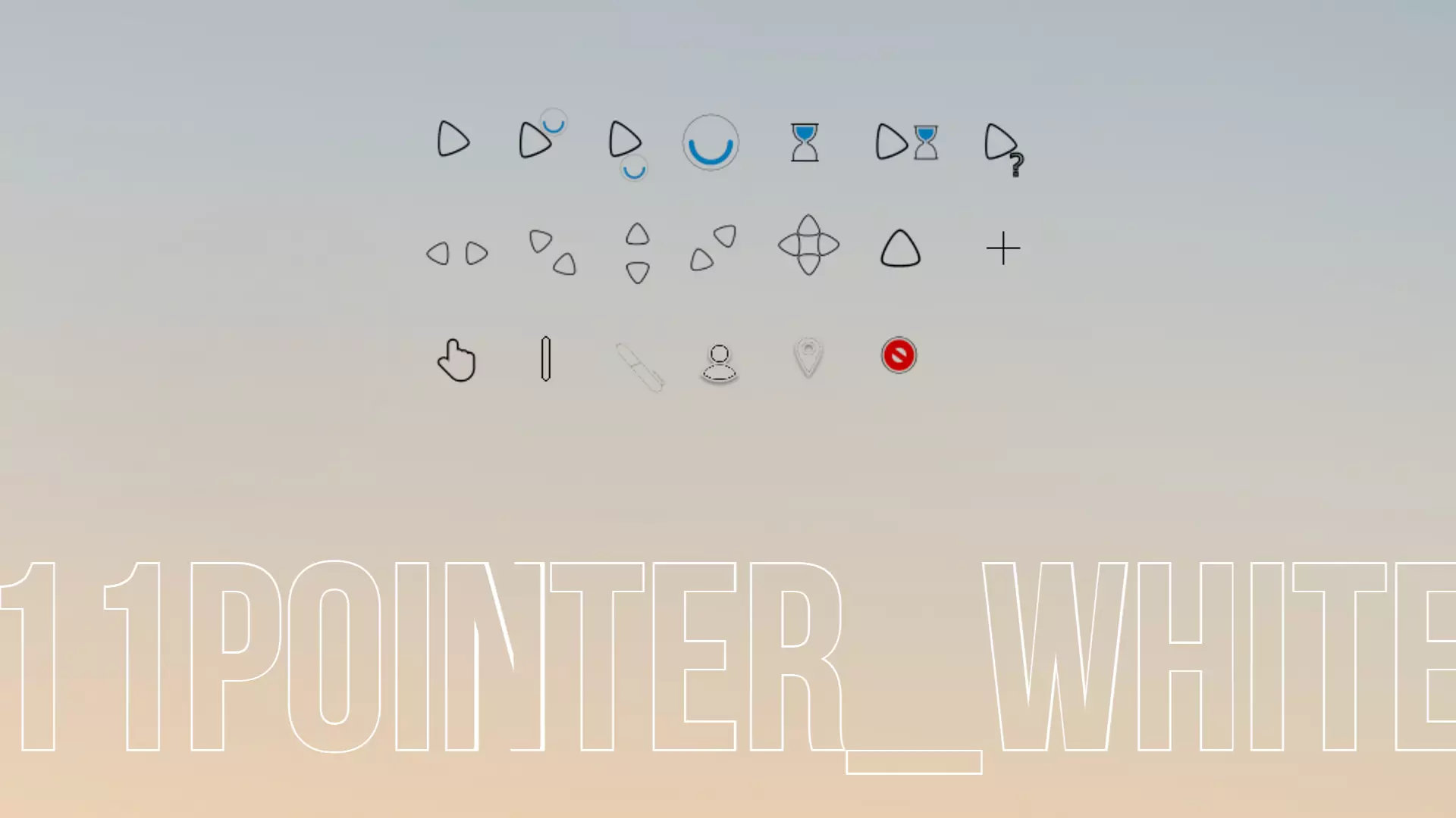 White Triangle Cursor for Windows (.cur/.ani) Download | Cursor-Lib